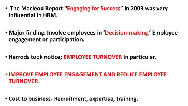 Harrod's hrm management | PPT