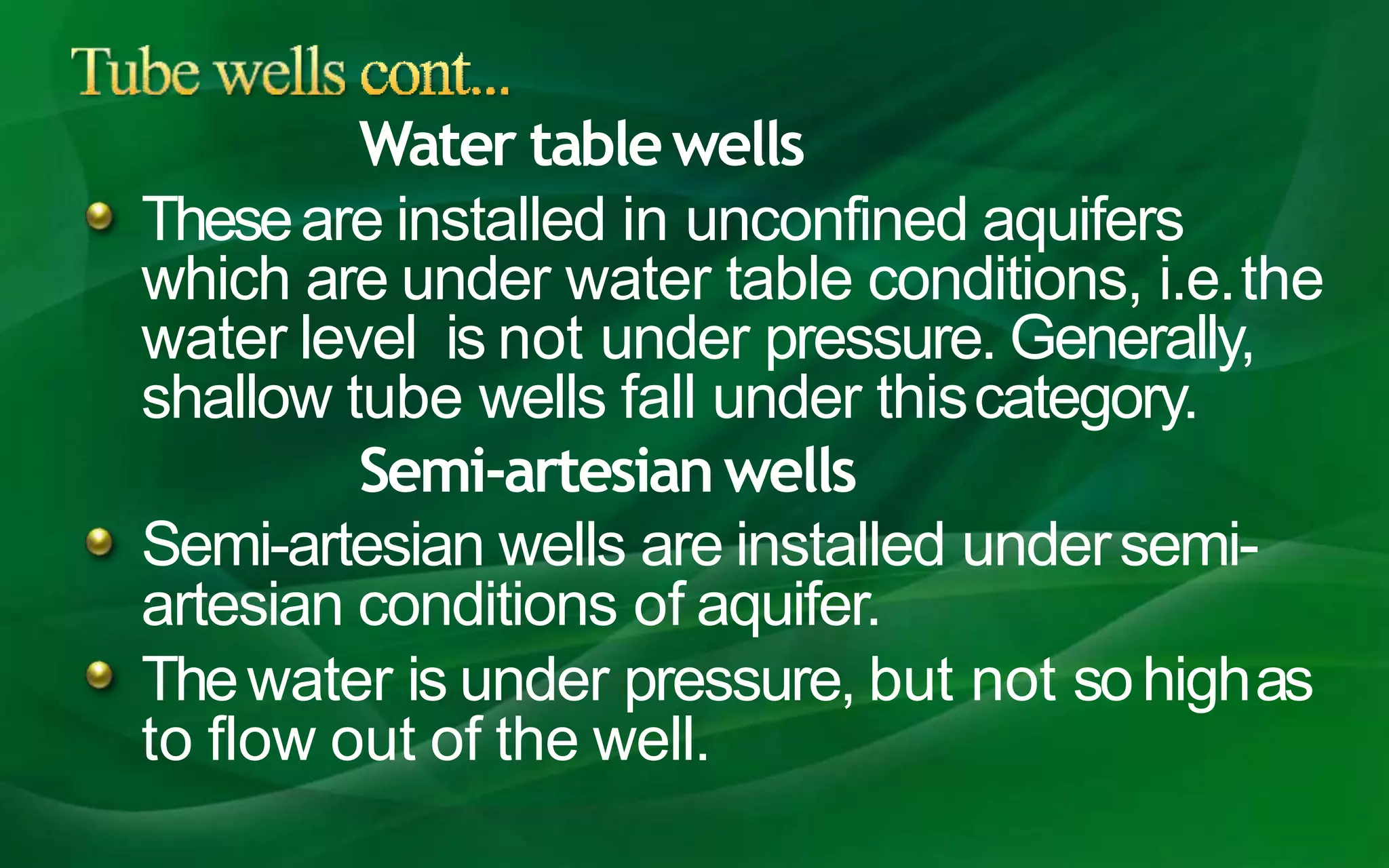 Tube-Wells and their Designs | PPTX