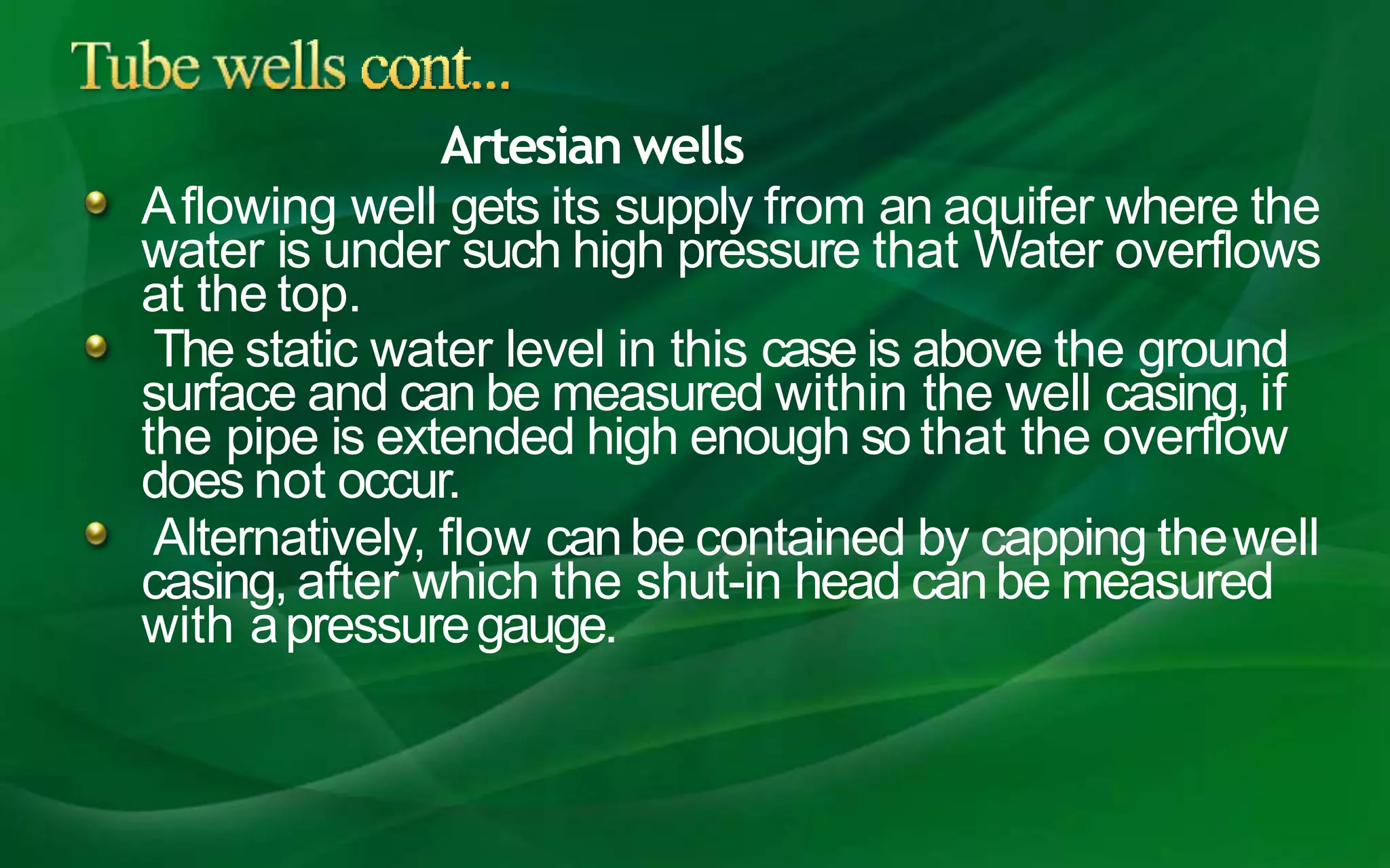 Tube-Wells and their Designs | PPTX