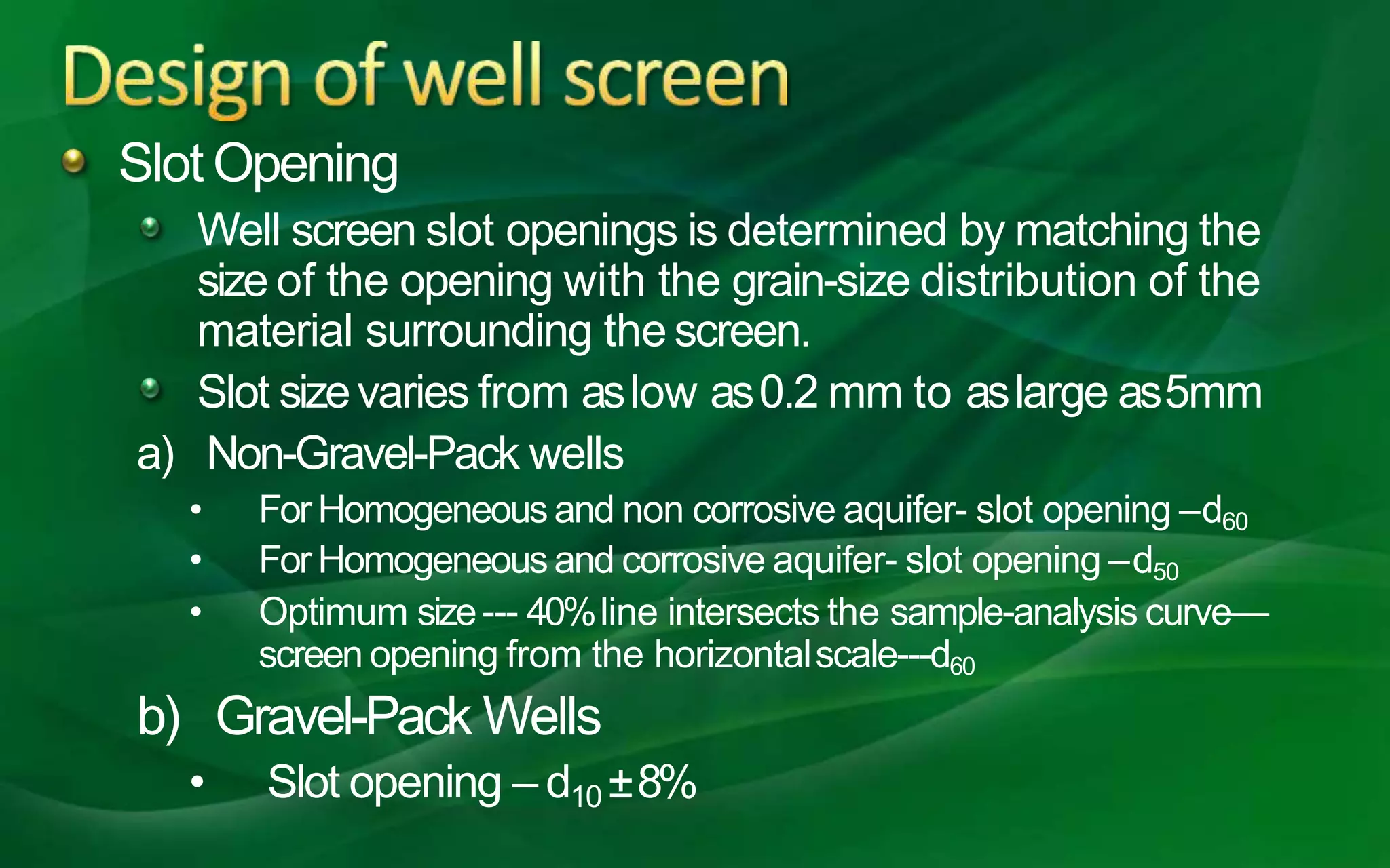 Tube-Wells and their Designs | PPTX