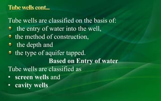 Tube-Wells and their Designs | PPTX