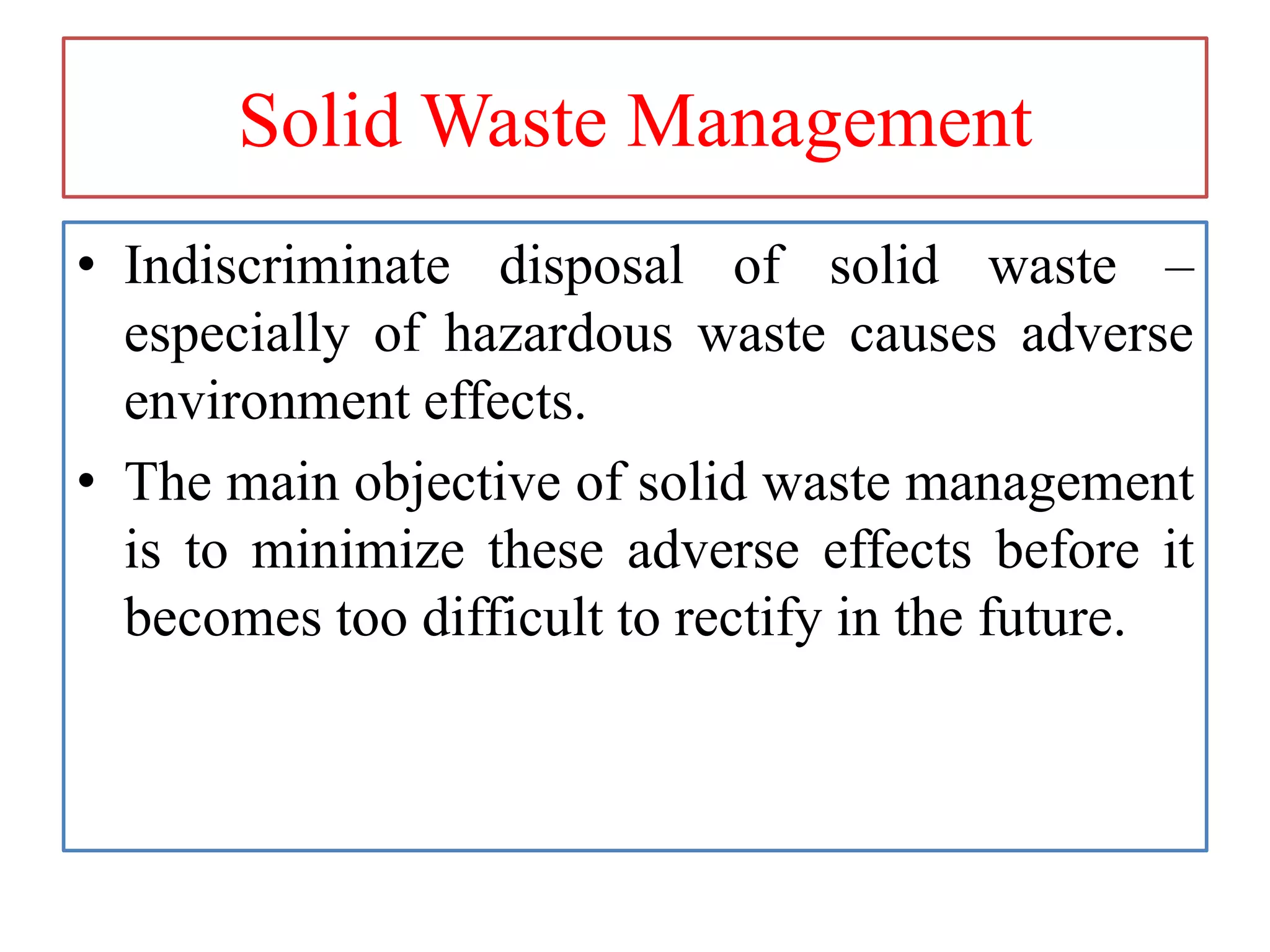 MINOR PROJECT OF SOLID WASTE MANAGEMENT PRESENTATION | PPTX