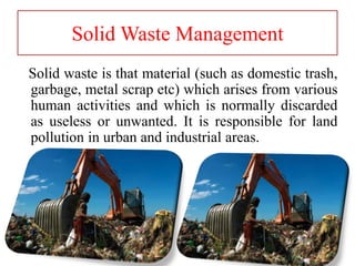 MINOR PROJECT OF SOLID WASTE MANAGEMENT PRESENTATION | PPTX | Indoor ...