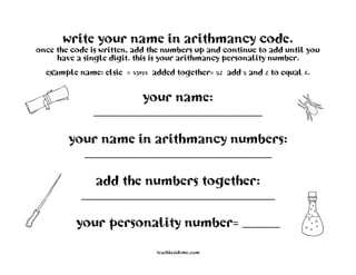 Harry-Potter-Arithmancy-worksheets in english | PDF