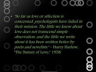 HARRY F HARLOW | PPTX
