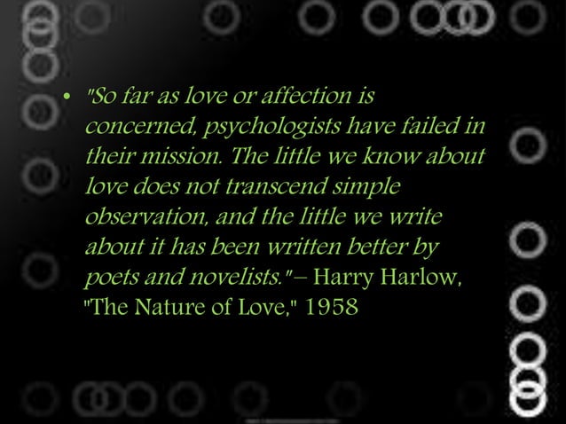 HARRY F HARLOW | PPT