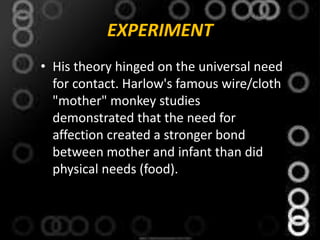 HARRY F HARLOW | PPTX