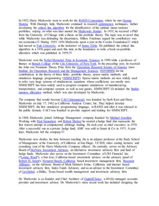 Harry markowitz | DOCX