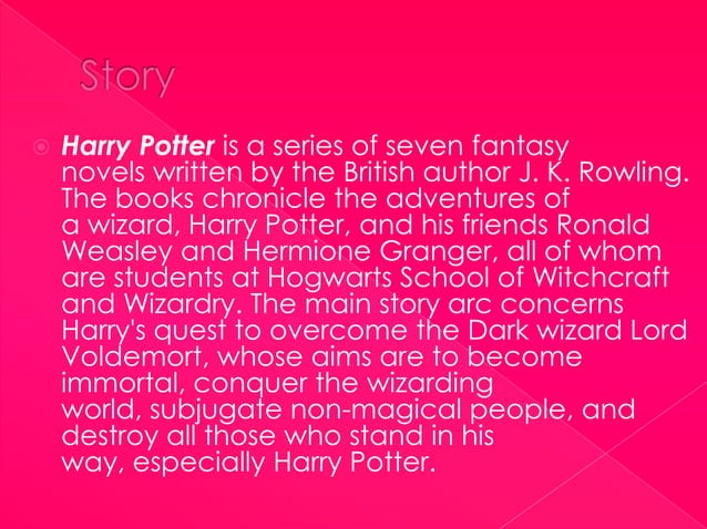 Harry Potter | PPTX | Fantasy | Genres