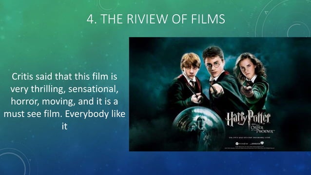 Harry potter film review | PPTX