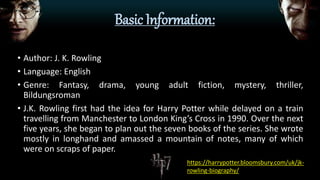 Harry potter and J.K. Rowling | PPT