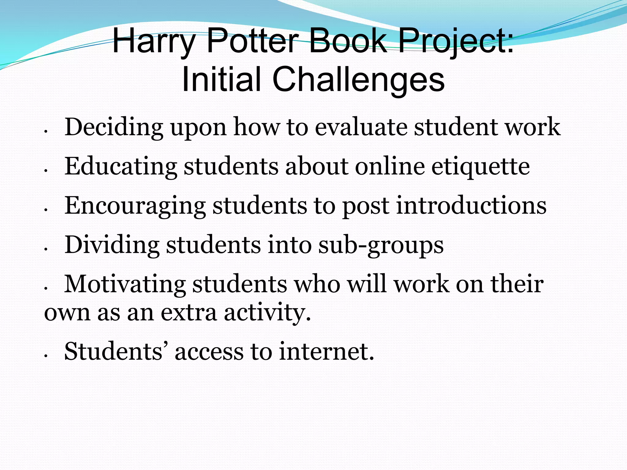 Harry potter book project | PPTX