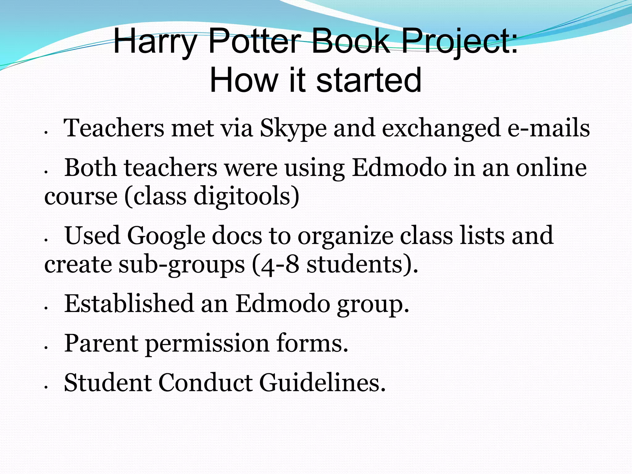 Harry potter book project | PPTX