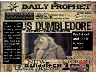 Harry potter Enrichment slideshow | PPT