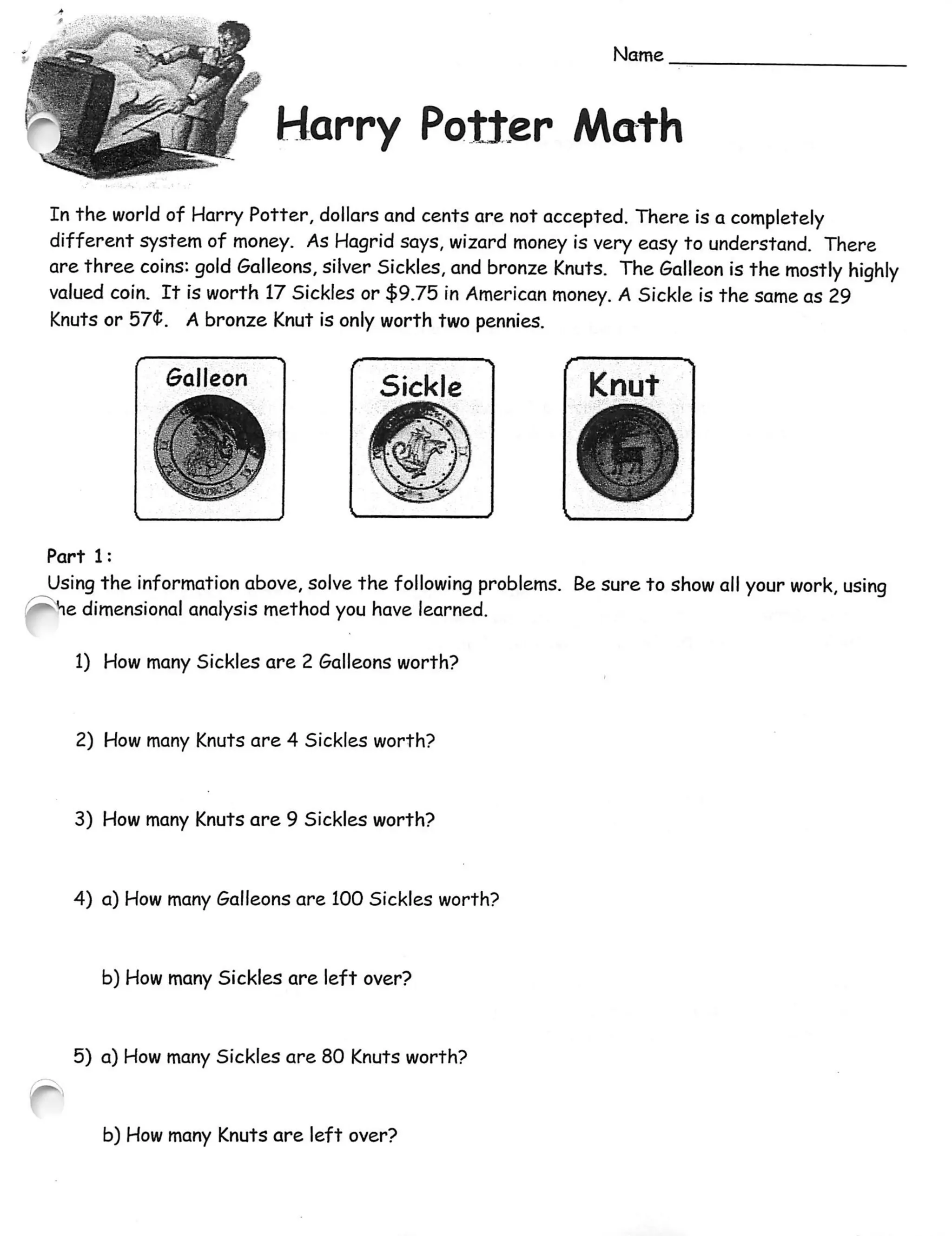 Harry potter math | PDF