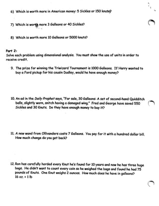 Harry potter math | PDF