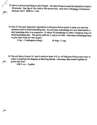 Harry potter math | PDF
