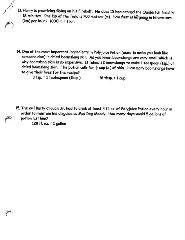 Harry potter math | PDF