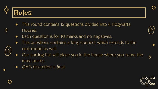 Harry Potter Quiz- 05 January 2025, Quiz Club NITW | PPT