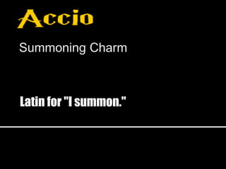 Harry potter spells | PPTX