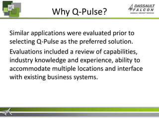 Using Q-Pulse to Manage Maintenance & Errors | PPTX