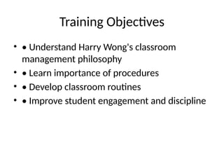 Effective Classroom Management with Harry Wong's Procedures and ...