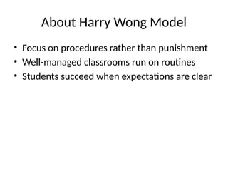 Effective Classroom Management with Harry Wong's Procedures and ...