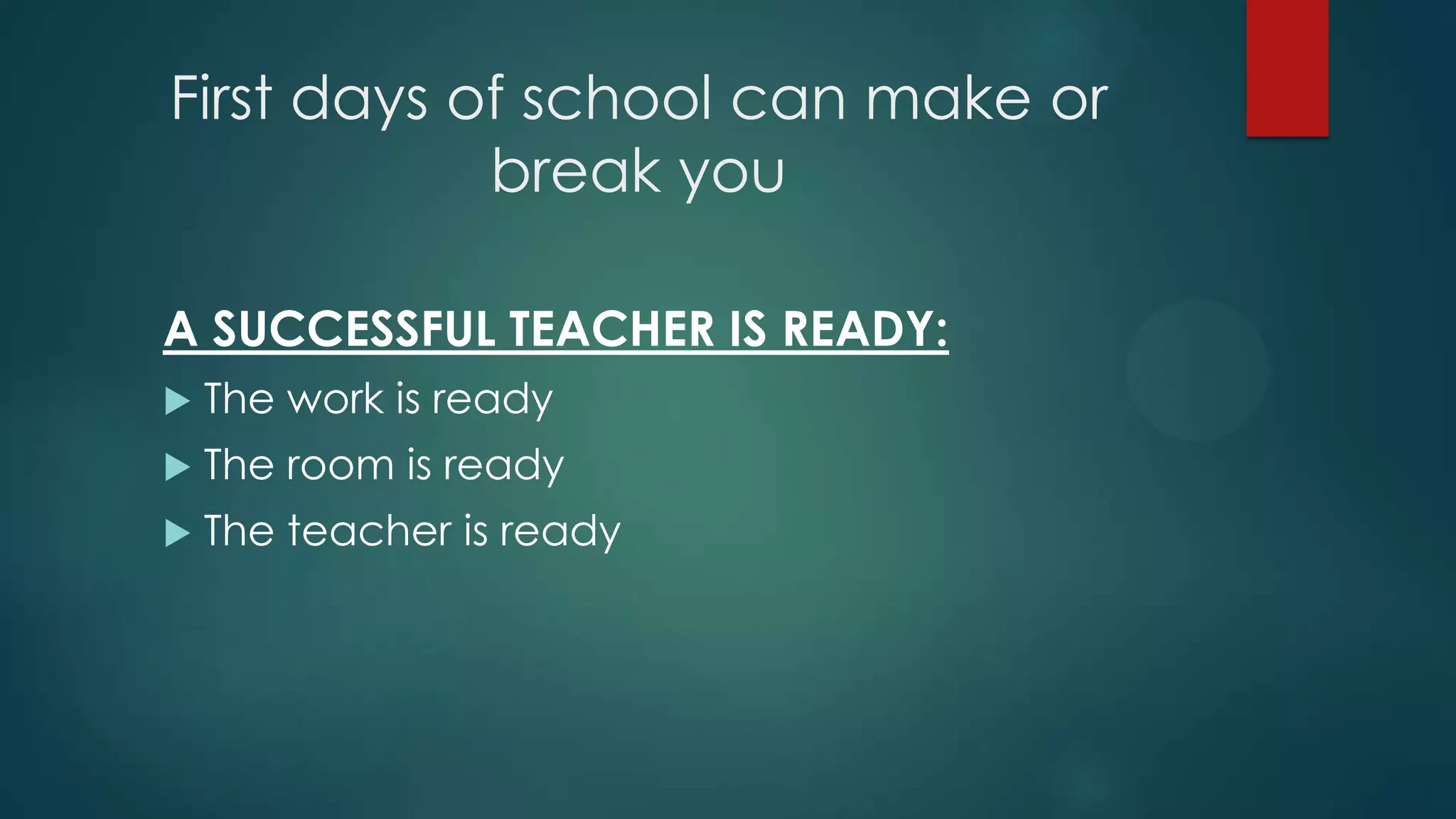 Harry Wong Classroom Management | PPTX