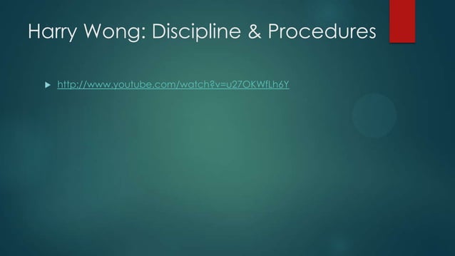 Harry Wong Classroom Management | PPTX | Professional School ...