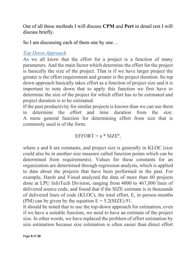 Project Duration Estimation | PDF