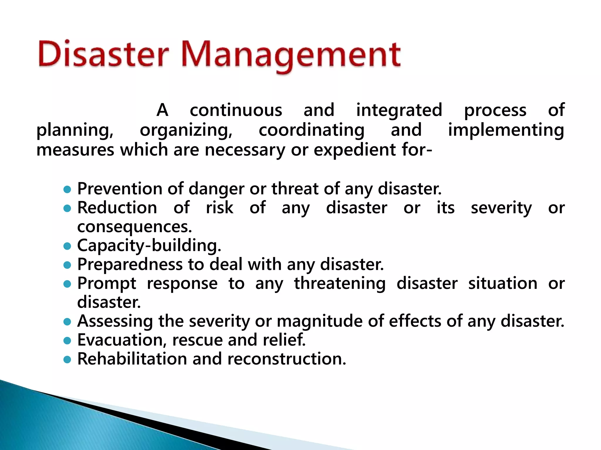 Disaster Mangement For Class IX, CBSE Based | PPTX