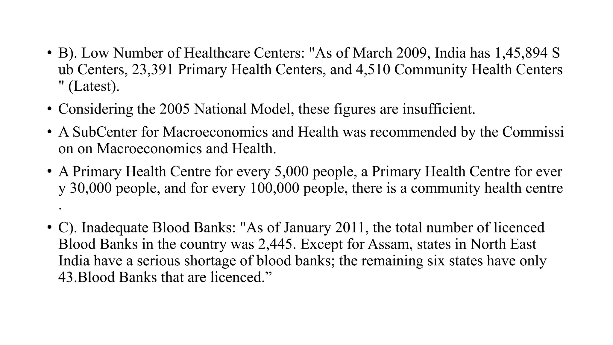 Health infrastructure in India and need for its Development | PPTX