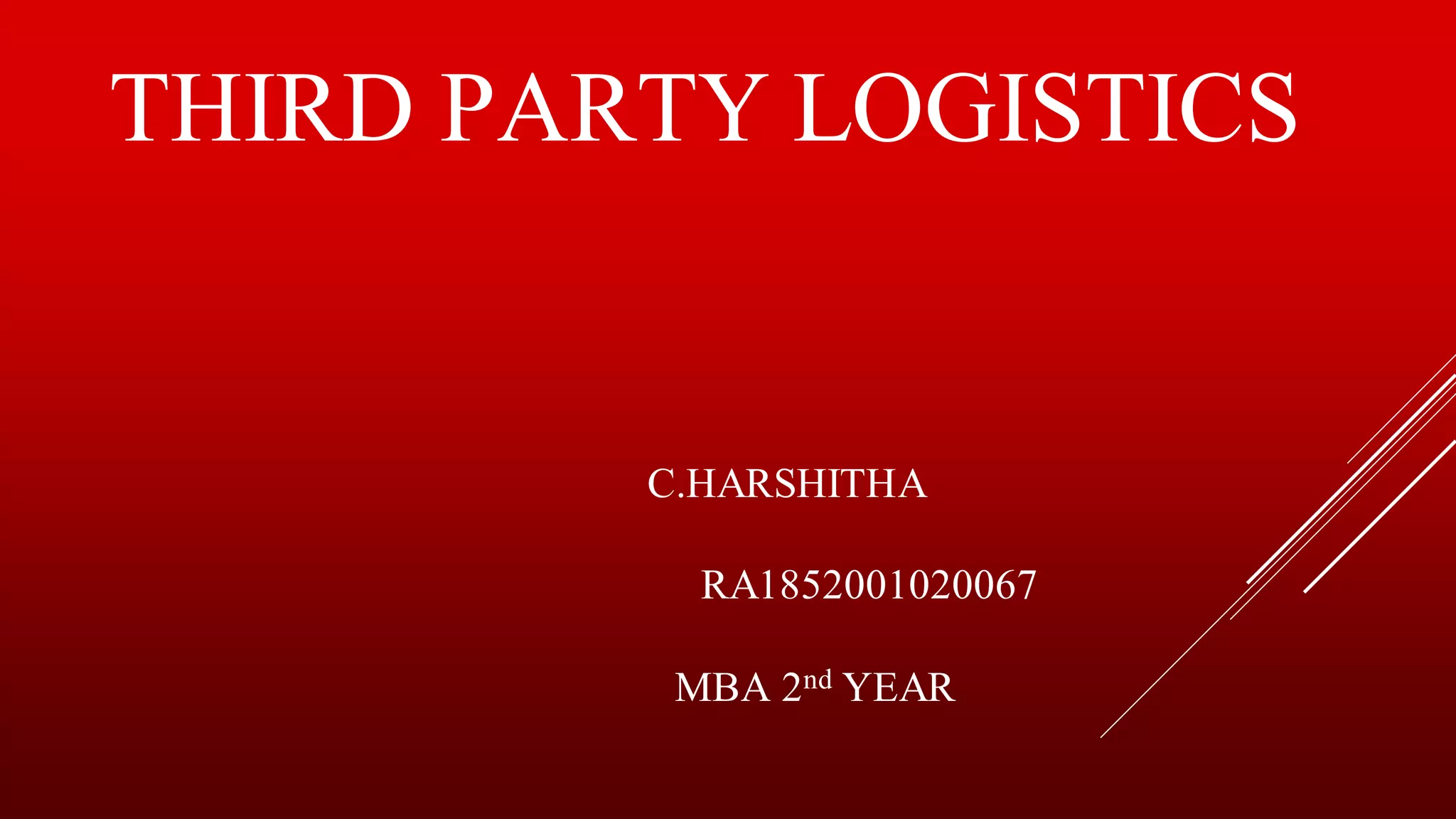 Third Party Logistics | PPT