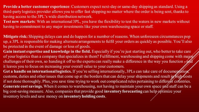 Third Party Logistics | PPT