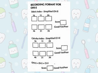 Oral hygiene index simplified pptttttpdf | PDF