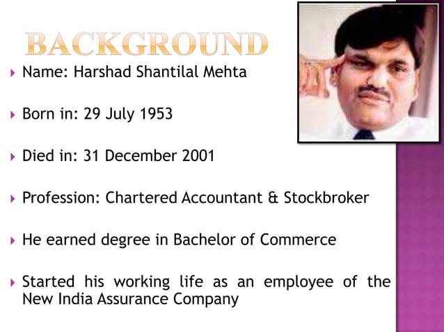 Harshad mehta final | PPTX