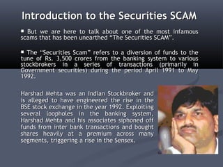 Harshad mehta scam | PPT