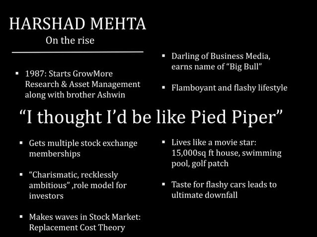 Harshad Mehta Scam | PPT