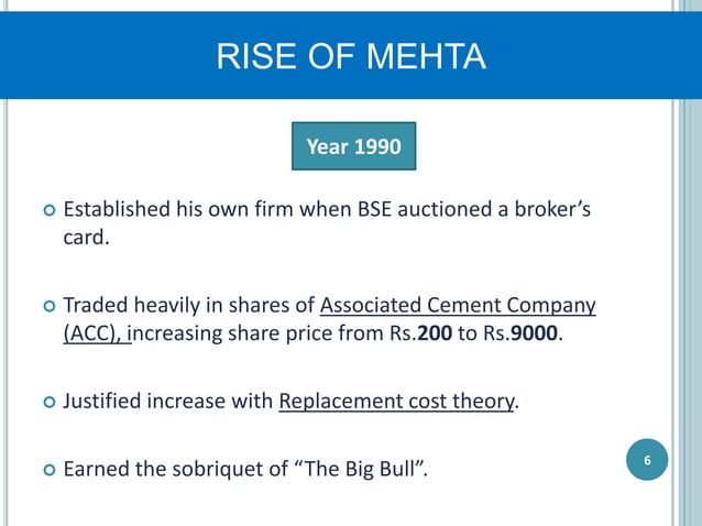 Harshad mehta scam | PPT