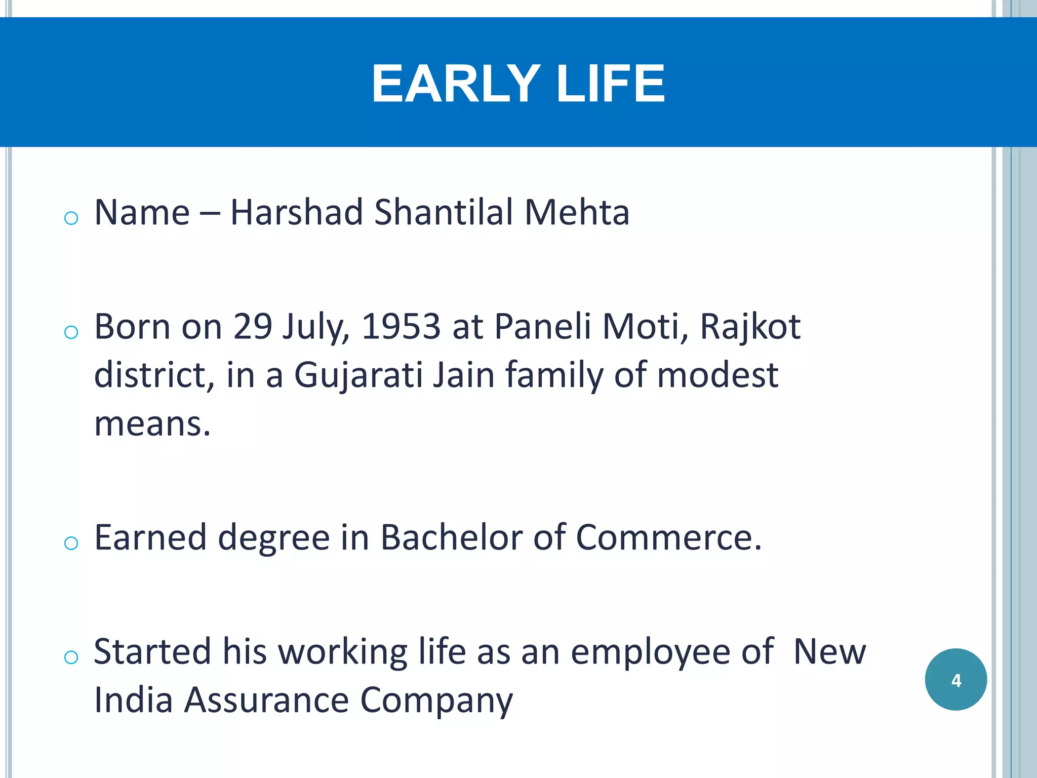 Harshad mehta scam | PPTX