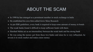 Harshad mehta scam | PPTX