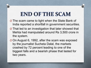 Harshad mehta scam (1992) | PPTX