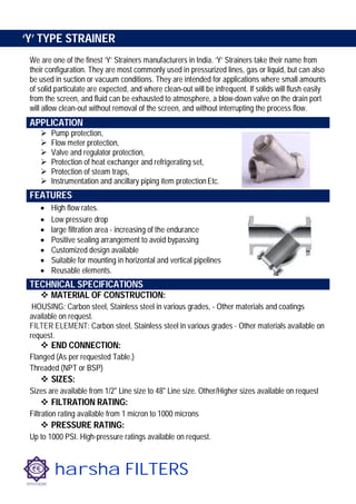 Harsha filters catalog | PDF