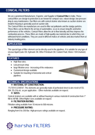 Harsha filters catalog | PDF