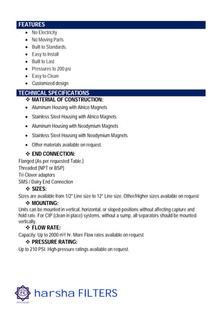 Harsha filters catalog | PDF