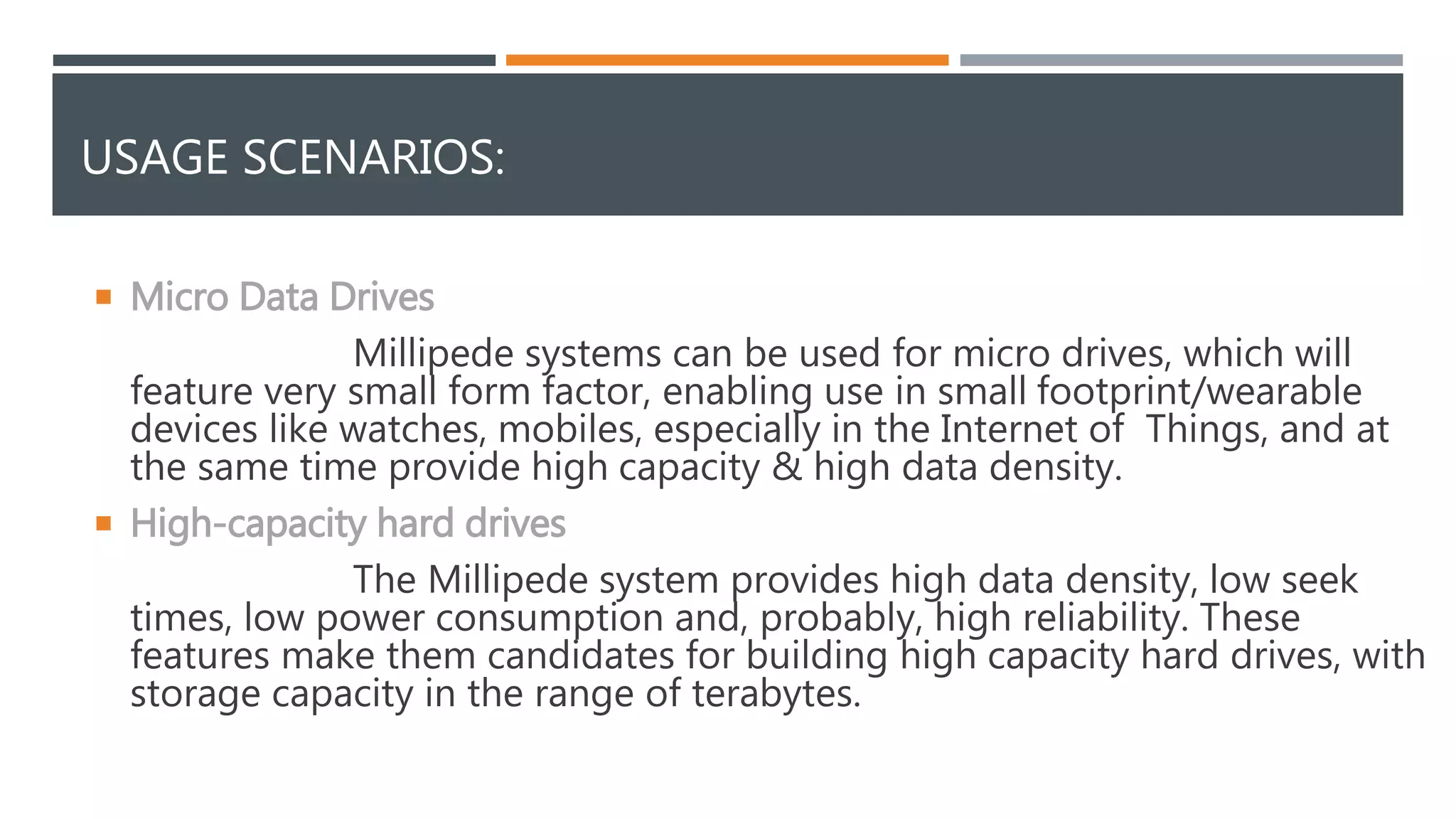 Millepede- MEMS based memory device from IBM | PPTX