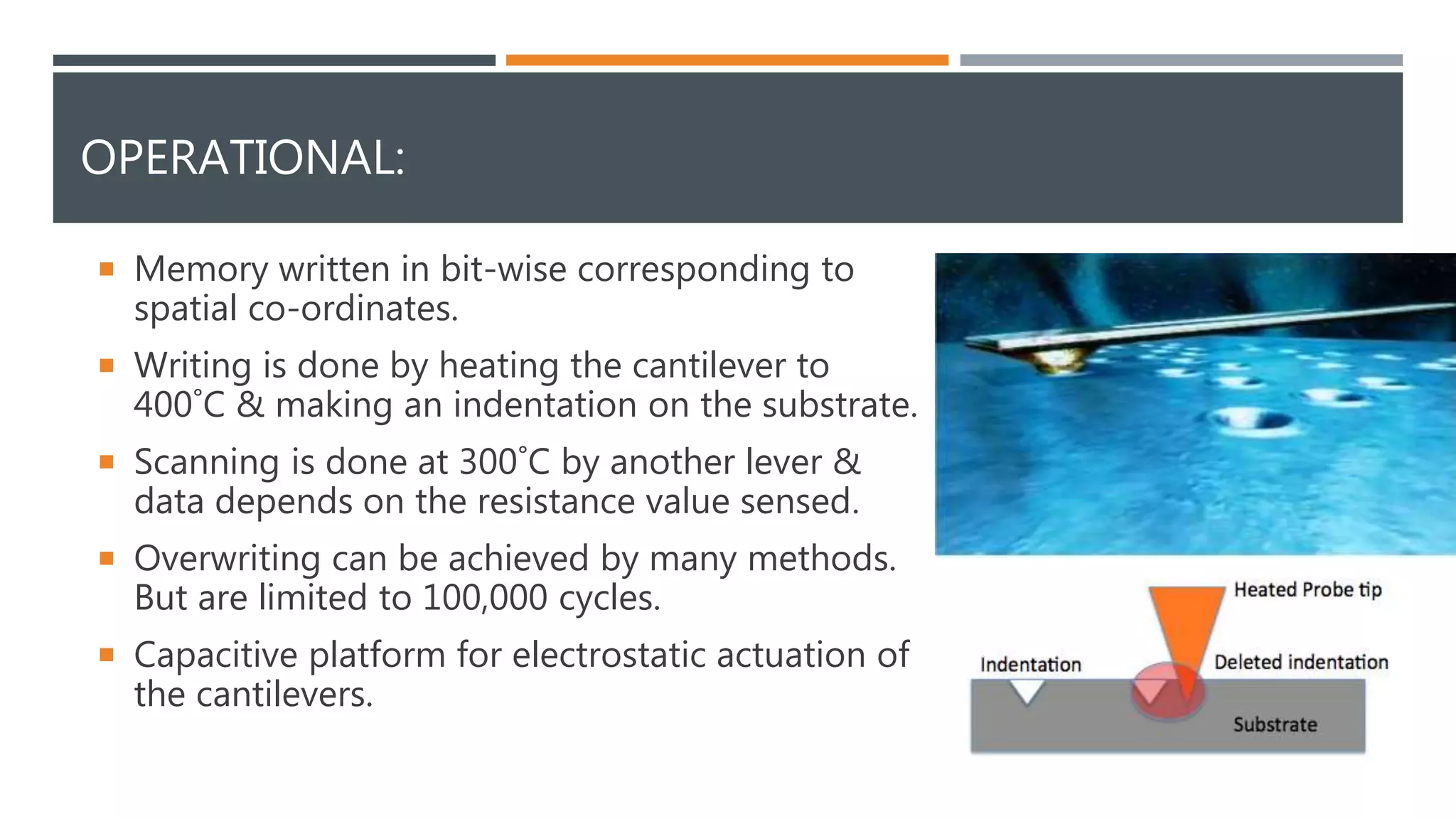 Millepede- MEMS based memory device from IBM | PPTX
