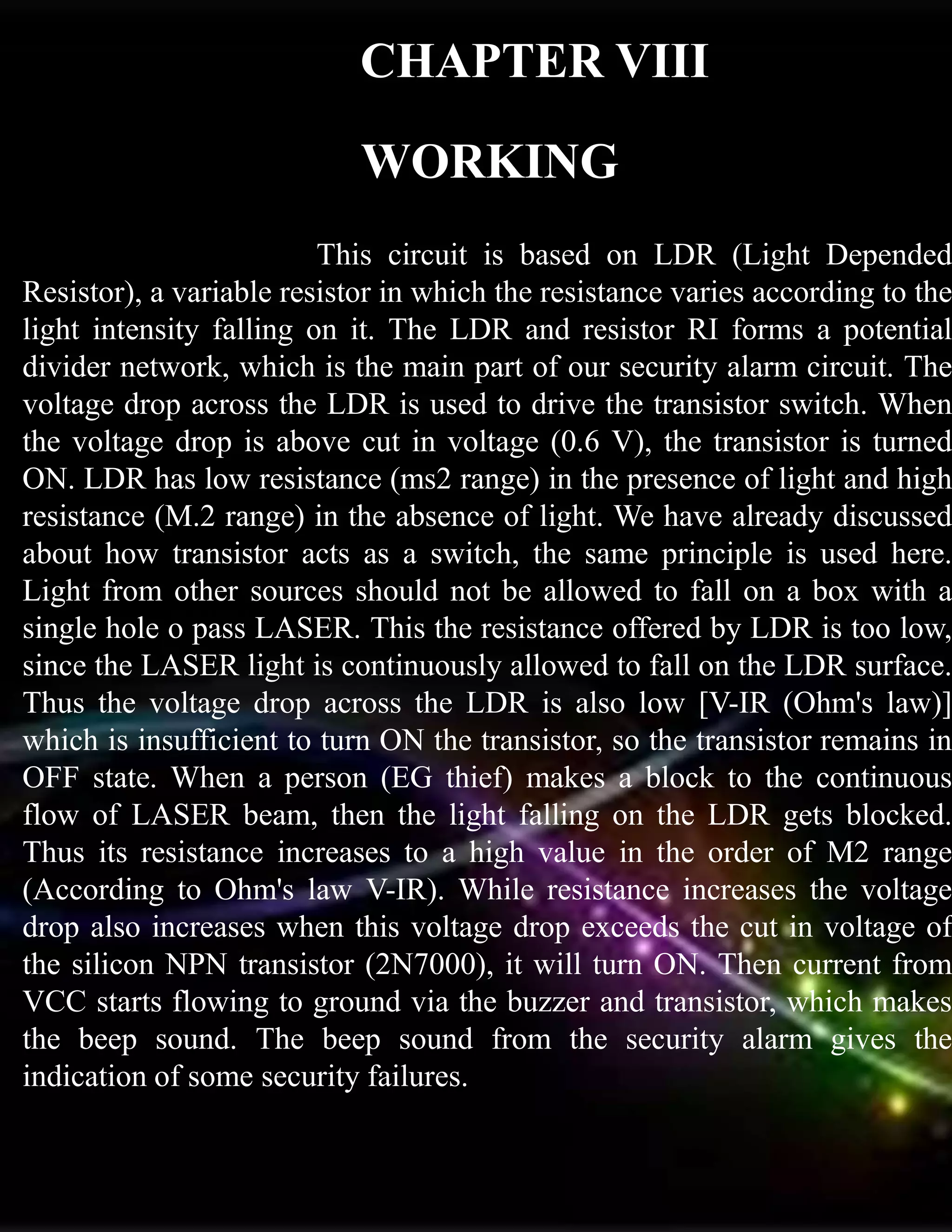 laser light security system using camera | PPT