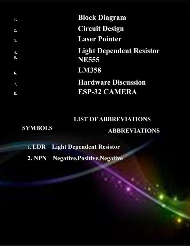 laser light security system using camera | PPT
