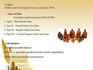 pharmaceutical packaging | PPTX | Pharmaceutical Industry | Industries